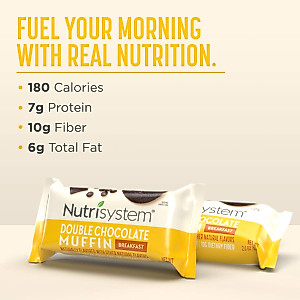 Nutrisystem® Double Chocolate Breakfast Muffins Pack, Helps Support Weight Loss - 16 Count