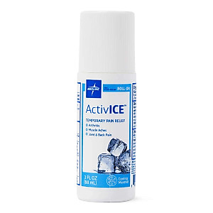 Medline ActivICE Roll-On Cooling Gel, Topical Pain Relief for Arthritis, Joint, Muscle, Back & Body Aches & Pain, 3 oz (3 Count)