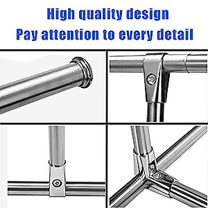 XiTuanYuan Clothes Drying Racks Stainless Steel Retractable Racks Clothes Rack for Indoor Outdoor with Windbreak Hook