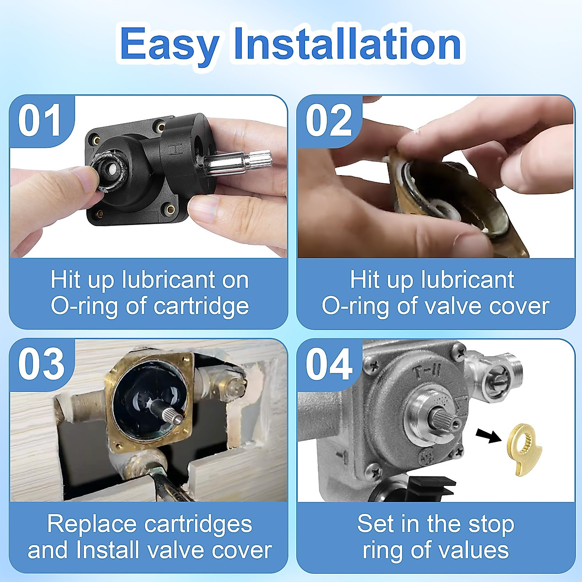 47080000 Pressure Balance Cartridge Compatible with Grohe Shower Cartridge, Pressure Balancing Cartridge Replacement for Tempress II Pressure Balance Tub Shower Cartridge and Shower Valve