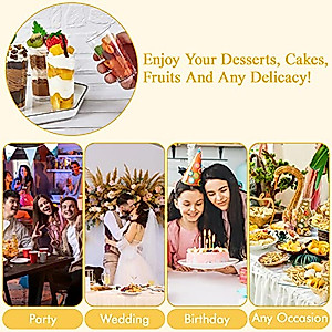 JOLLY CHEF 100 Pack 2.6 oz Mini Dessert Cups with Spoons, Clear Plastic Pudding Appetizer Cups for Party - Small Reusable Serving Bowl Ideal for Christmas Halloween Wedding
