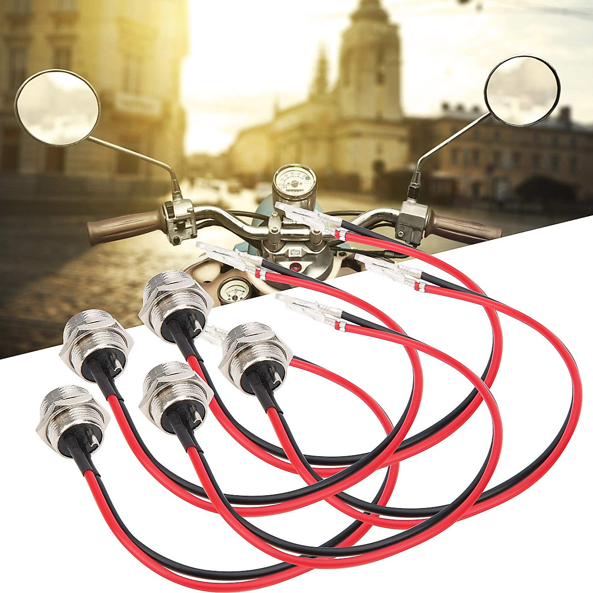 5pcs Scooter Charger Port, 3-Pin Inline Round Charger Connector with for Electric Self-Balancing Scooter