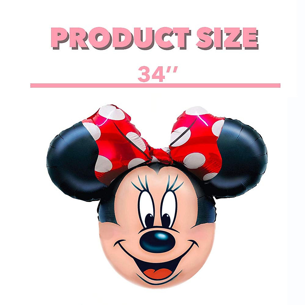 Big Cartoon Girl Mouse Balloon – Foil Birthday Balloon Decorations Animated Mouse Head Balloon Kids Party Supplies Giant Foil Balloons