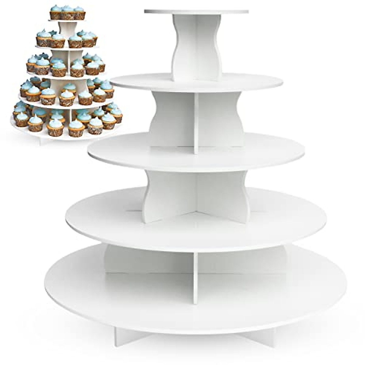 As Seen on Shark Tank Cupcake Stand - Dessert Stand, Tier Stand, Cupcake Stand-Hold Up to 90 Cupcakes-Catering Supplies for Buffet Display-Treat Stands for Dessert Table, Wedding Cake & Cupcake Stand