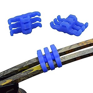 ZSHJGJR 2pcs Archery Bow Limbs Stabilizer Rubber Bow Limbs Shock Absorber Compound Bow Limbs Vibration Dampener Silencers Archery Accessory (Blue)