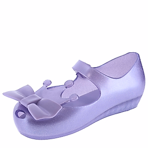 mini melissa Girl's Ultragirl Princess Me BB (Toddler/Little Kid) Clear Glitter Lilac 5 Toddler