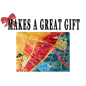 Red Painting Abstract Art Kitchen Glass Cutting Board Modern Decorative Gift Modern Wavy Contrast Design