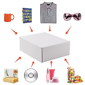 RLAVBL Shipping Boxes 12x9x4 Set of 20, White Corrugated Cardboard Box