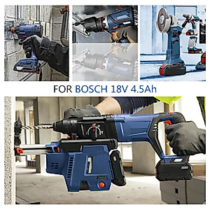 JIALIPOK 18V 4.5Ah Replacement Battery for Bosch 18v Battery GBA18V40 BAT609 BAT609G BAT618 BAT618G BAT619 BAT619G BAT622 BAT620 SKC181-202L for 18v Bosch Tools