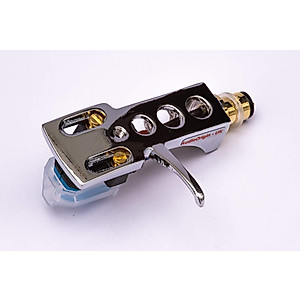 Mirror Chrome plated Headshell, mount, cartridge and stylus, needle for Pioneer PL-A450, PL-15D, PL-510A, PL-55DX, PL-55X, PL-150, DJ-3500, PL-600, PL-1700, PL-540, PL-51, PL-M340, MADE IN ENGLAND
