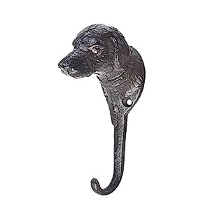 Kassbest Retro Creative Wall Hooks Dog Head Shape Cast Iron Coat Hooks Coat Hooks Hat Hooks Coat Hooks Wall Mounted Door Hooks Decor Hooks 2 Pack