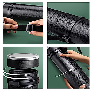 Ecjiuyi Poster Tubes,2Pack Extendable Poster Tube Expand from 24.5" to 40" with Adjustable Shoulder Strap Lids and Lable,Waterproof Telescoping Blueprint Art Document Storage Transport Carrying Tube