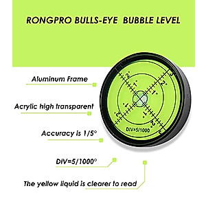 RONGPRO Aluminium High Precision Horizontal Bubble Cardan Level, Bubble Level Tool Circle Round 2.4 Inch 60mm - 2 PCS