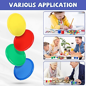 Skylety 400 Pieces Plastic Poker Chips 4 Colors 1 Inch Small Learning Counters Blank Chips Card for Game Play Counting Learning Math Reward(Red, Blue, Green, Yellow)