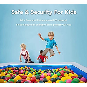 CHICLIST Inflatable Swimming Pool 120" X72" X20" Family Swim Center for Kids Full-Sized Lounge Pool for Kids Adults Easy Set for Backyard Summer Water Party Outdoor Kiddie Pools