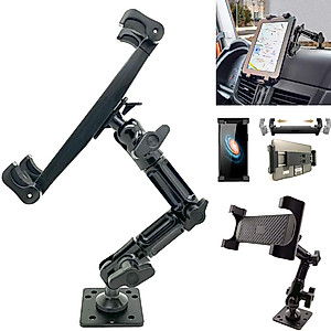 ChargerCity Universal ELD Drill Base Industrial Alloy Heavy Duty Metal Mount Holder for All Tablets and Smartphones Device Pro (All Generations)