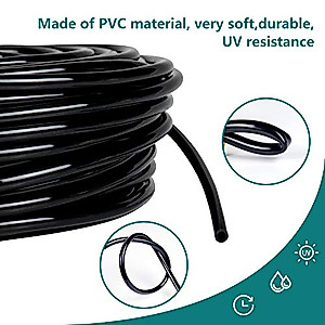 Daisypower 1/4 inch Blank Distribution Tubing Drip Irrigation Hose,50ft Soft Watering Tube for Small Lawn Garden Irrigation System