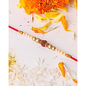 Chandan Simple Rakhi for Brother Small Bro Rakshabandhan Thread/Raksha Bandhan Rakhi (Design 4, Standard)