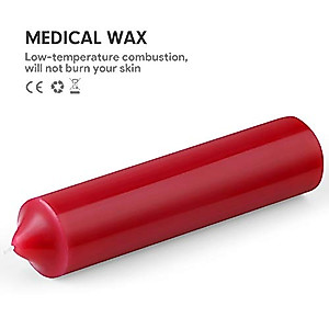 Upgraded MANFLY Low Temperature Candles Low Heat Romantic Candles Wax for Couples, Wedding, Home Decoration, 1PC(Red)
