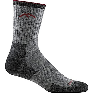 Darn Tough 1466 Men's Merino Wool Micro Crew Cushion Socks, Charcoal, Large (10-12)