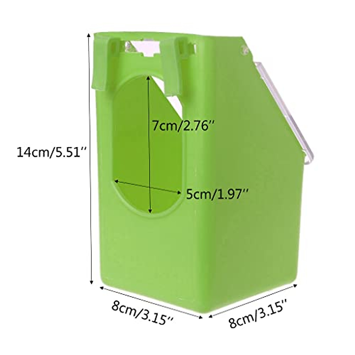 Dft Pigeons Water Feeder Parrot Hanging Drinking Pot Bird Cage Water Dispenser Bird Feeder Hanging Food Dispenser Bird Cage Accessories for Parrots Budgie, Cockatiel, Lovebirds