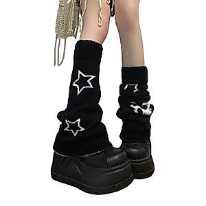 Y2k Leg Warmers for Women Two Side Wear Leg Warmers Girls Kawaii Knitted Leg Warmer Gothic Harajuku Cute Leg Warmer