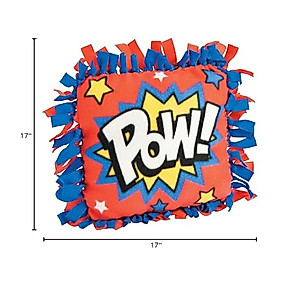 Superhero Fleece Tied Pillow Craft Kit - Makes 6 - DIY Crafts for Kids and Fun Home Activities