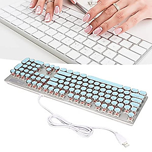 LBEC Mechanical Keyboard, Red Switch Mechanical Gaming Keyboard 104 Keys RGB Backlight for Office (Red Switch)