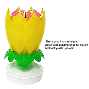 curfair Lotus Candle LED Festive Electric Lotus Candles Visual Effect Solid Paraffin Unique Creative Multicolor 1 Pcs
