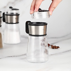 5g Push-type Salt Dispenser Kitchen Condiment Cuisine Pepper Shaker Spice Salt Sugar Bottle Jar Push Type Can Tin Seasoning