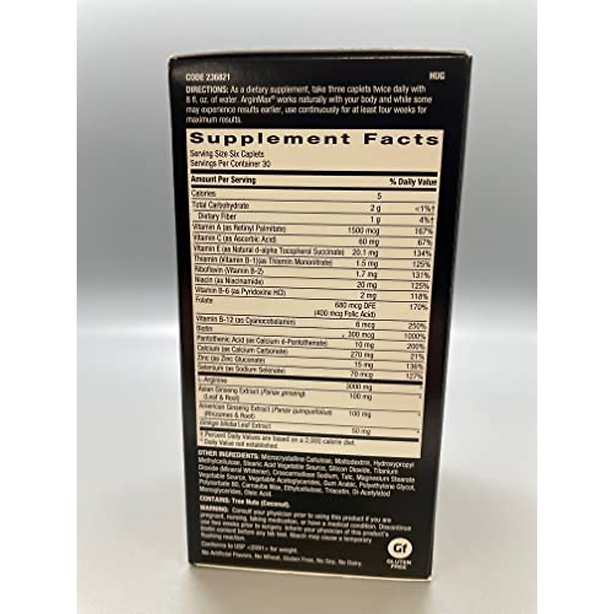 GNC Mens Arginmax, Sexual Health Formula for Men - 180 Caplets