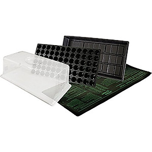Jump Start CK64060 Heat Mat, Tray, 72 Cell Insert Hot House, 11 X 22 Inch, Black