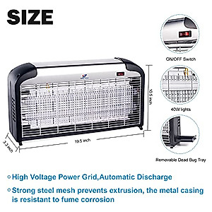 SUPERDRIVE Electric Bug Zapper，Effective 4200V 30W Electronic Indoor Mosquito Zapper Fly Trap Wasp Killer for Mosquito,Fly,Moth,Wasp Insect Killer for Bedroom, Kitchen, Restaurant Indoor Patio Garden