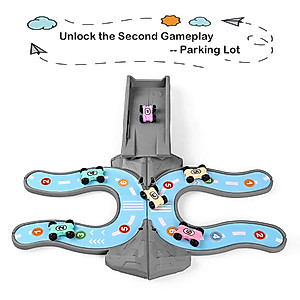 KINGBOT Toddler Toys for Boys Age 2 – Toy Car Ramp Race Tracks with 6 Mini Cars, Ramp Racer Toy Car Gifts for 3 4 5 Years Old Kids