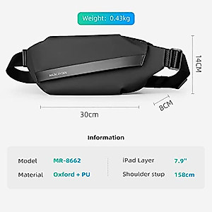 MARK RYDEN Water-proof Business laptop Backpack Fits 17.3'' Laptop&Chest Bag Slim Crossbody Bag Waterproof Cycling Travel Daypack