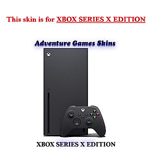 Adventure Games - Carbon Fiber, Ultra White - Vinyl Console Skin Decal Sticker + 2 Controller Skins Set - Compatible with Xbox SERIES X