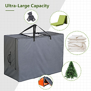 Cuddly Nest Folding Mattress Storage Bag - Heavy Duty Carry Case for Tri-Fold Guest Bed Mattress (Fits 6" Queen Mattress)