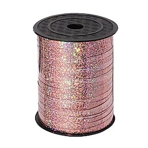 XIKSXITN 500 Yards Rose Gold Curling Ribbon Balloon String, Shiny Metallic Ribbon Roll for Gift Wrapping
