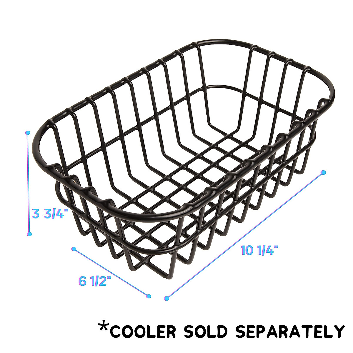 Above Sea Level Cooler Basket for YETI Roadie 24 - Tight Grid, Rock Solid Steel, Compatible with Yeti Ice and Accessories