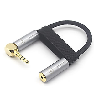 Youkamoo [ 3.5mm Right Angle ] 3.5mm Male to 2.5mm Female 8 Core Silver Plated Headphone Earphone Audio Adapter Cable New in Box 3.5mm to 2.5mm Balanced