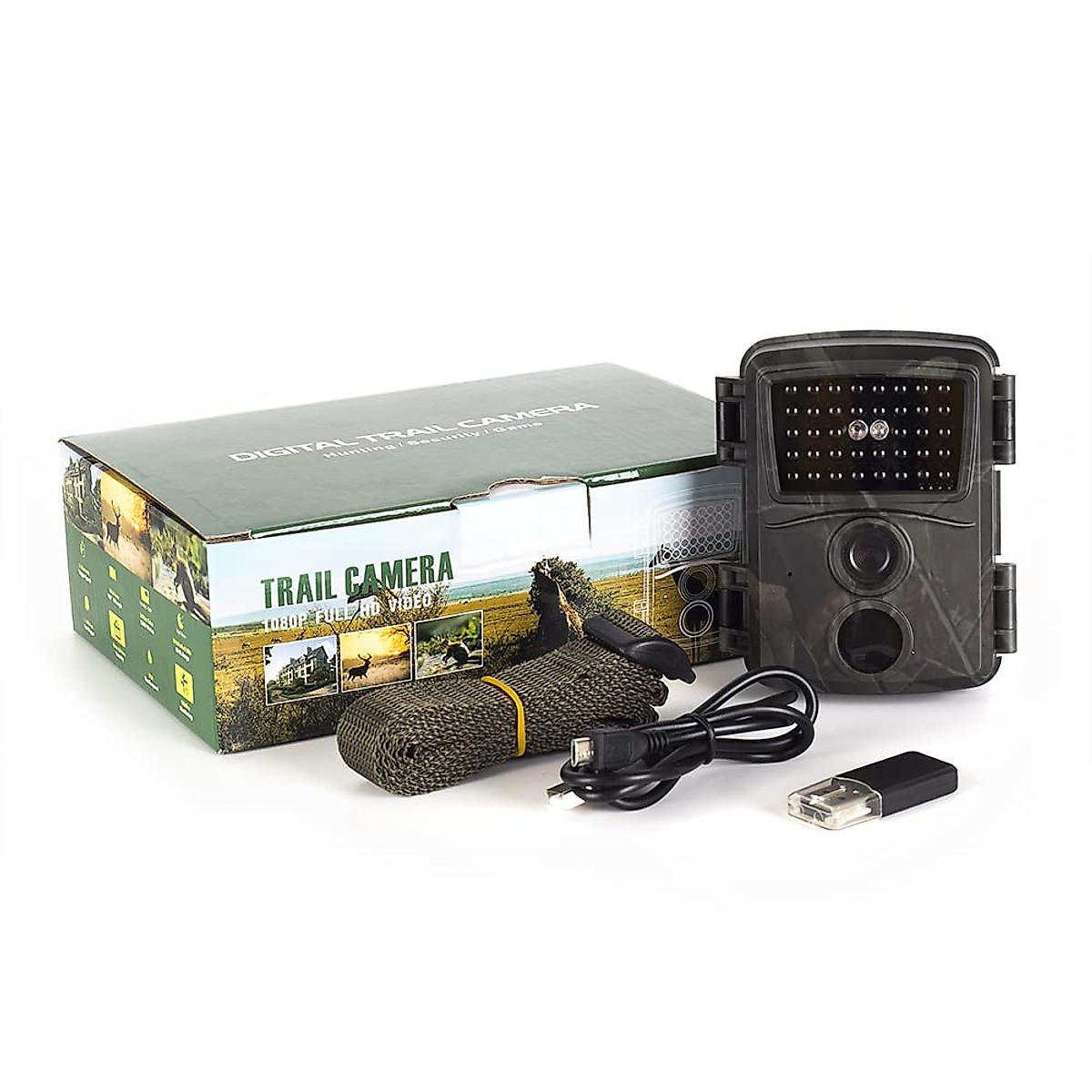 Ramnnycetus 1080P 12MP Trail Camera, 0.8s Trigger Motion Latest Sensor View Hunting Camera with 38 IR LEDs and IP54 Waterproof Trail Game Camera for Scounting&Hunting Animal Detection