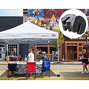 MASTERCANOPY Deluxe Canopy Weights with Hook Design (4-Pcs,Black)