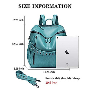 Roulens Women Backpack Purse Fashion Leather Large Ladies Shoulder Bags Travel Backpack Purse for Women