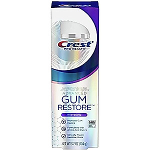 Crest Pro Health Gum Restore Advanced Whitening Toothpaste, 3.7 Oz (104g) - Pack of 2
