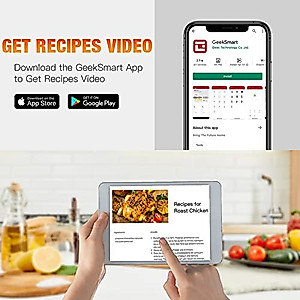 Geek Chef Air Fryer, 6 Slice 24.5QT Air Fryer Toaster Oven Combo, Roast, Bake, Broil, Reheat, Fry Oil-Free, Extra Large Convection Countertop Oven, Accessories Included, Stainless Steel, ETL Listed, 1700W