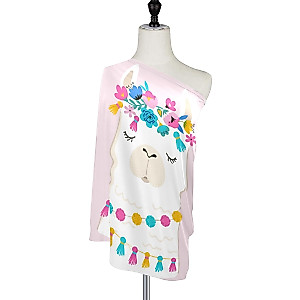 MNSRUU Baby Car Seat Covers Canopy Cover Llama Illustration Infant Stroller Cover Full Coverage Carseat Canopy Breathable Nursing Cover for Breastfeeding