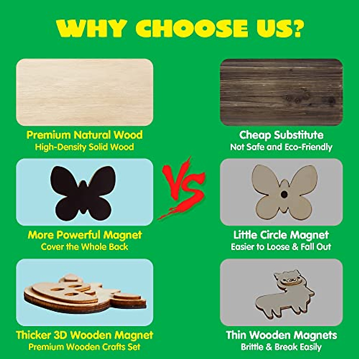 JOYIN Wooden Magnets, Spring Arts & Crafts for Boys and Girls Ages 4+, Childrens Painting Craft Activities Kit, Craft Toys Gifts for 4, 5, 6, 7, 8, 9, 10, 11 & 12 Year Old Kids