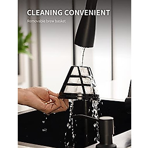 SHARDOR Coffee Maker, 10-Cup Programmable Drip Coffee Machine with Touch-Screen, Pause & Serve, Black & Stainless Steel