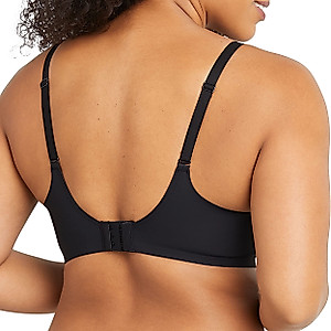 Maidenform Women's One Fab Fit Wireless Demi Bra with Convertible Straps and Lightly Lined Cups, Black, 32DD