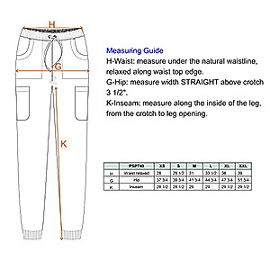 Stretch Rib Scrubs Jogger Pants - Pandamed Women Full Elastic Waistband Jogger Pants Drawstring Nursing Uniforms Pants PSP740 Black M